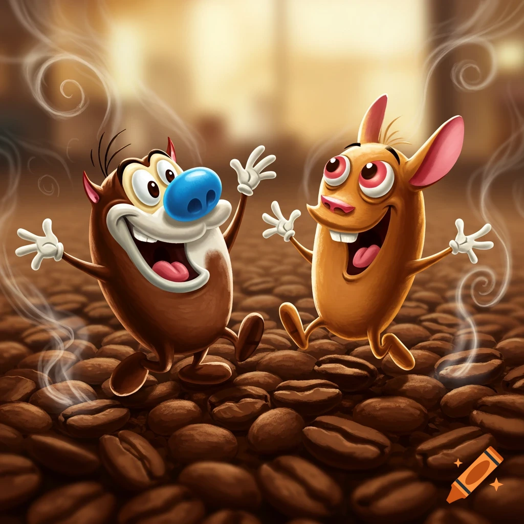 Ren and Stimpy created on Craiyon