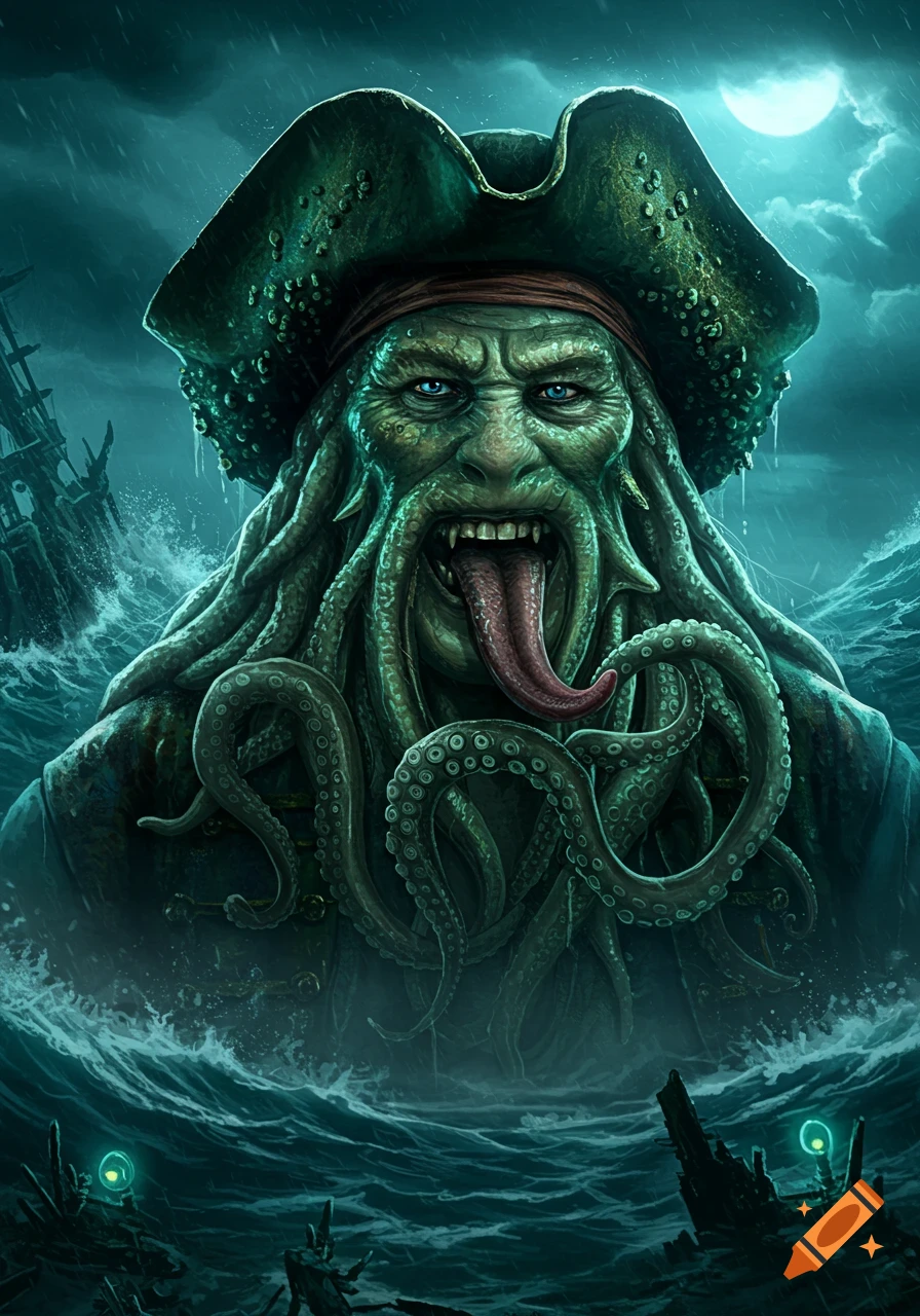 Scary pirate yelling on Craiyon