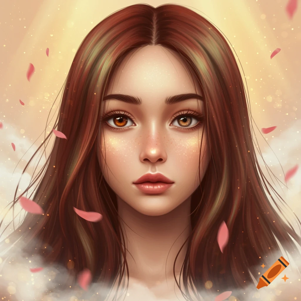 A close-up, anime-style eye with a burgundy iris and a stylized scarlet ...