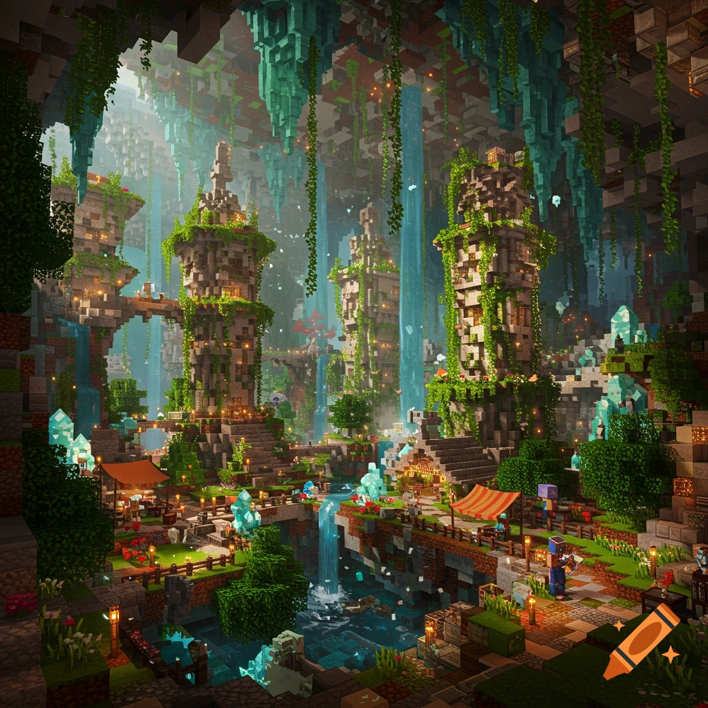 Minecraft's Central Hub on Craiyon