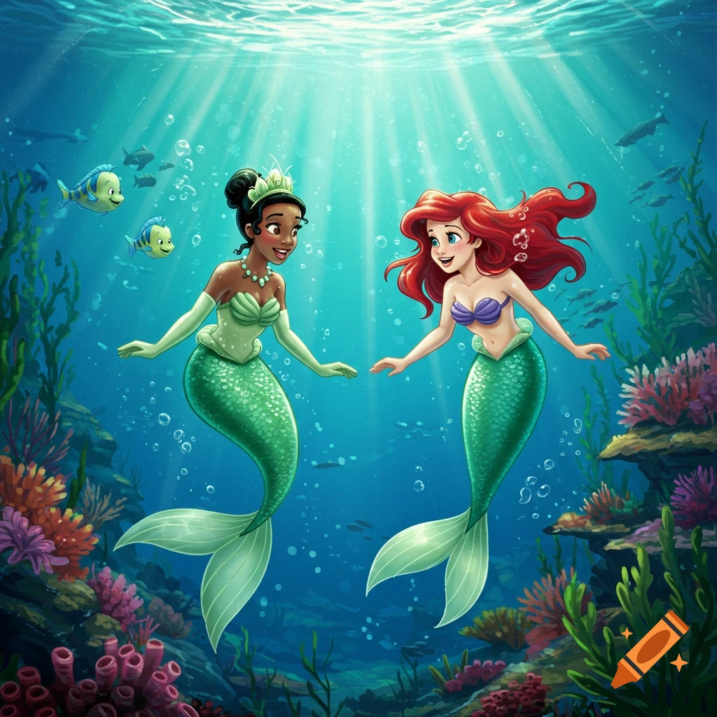 Ariel+visual+anime created on Craiyon