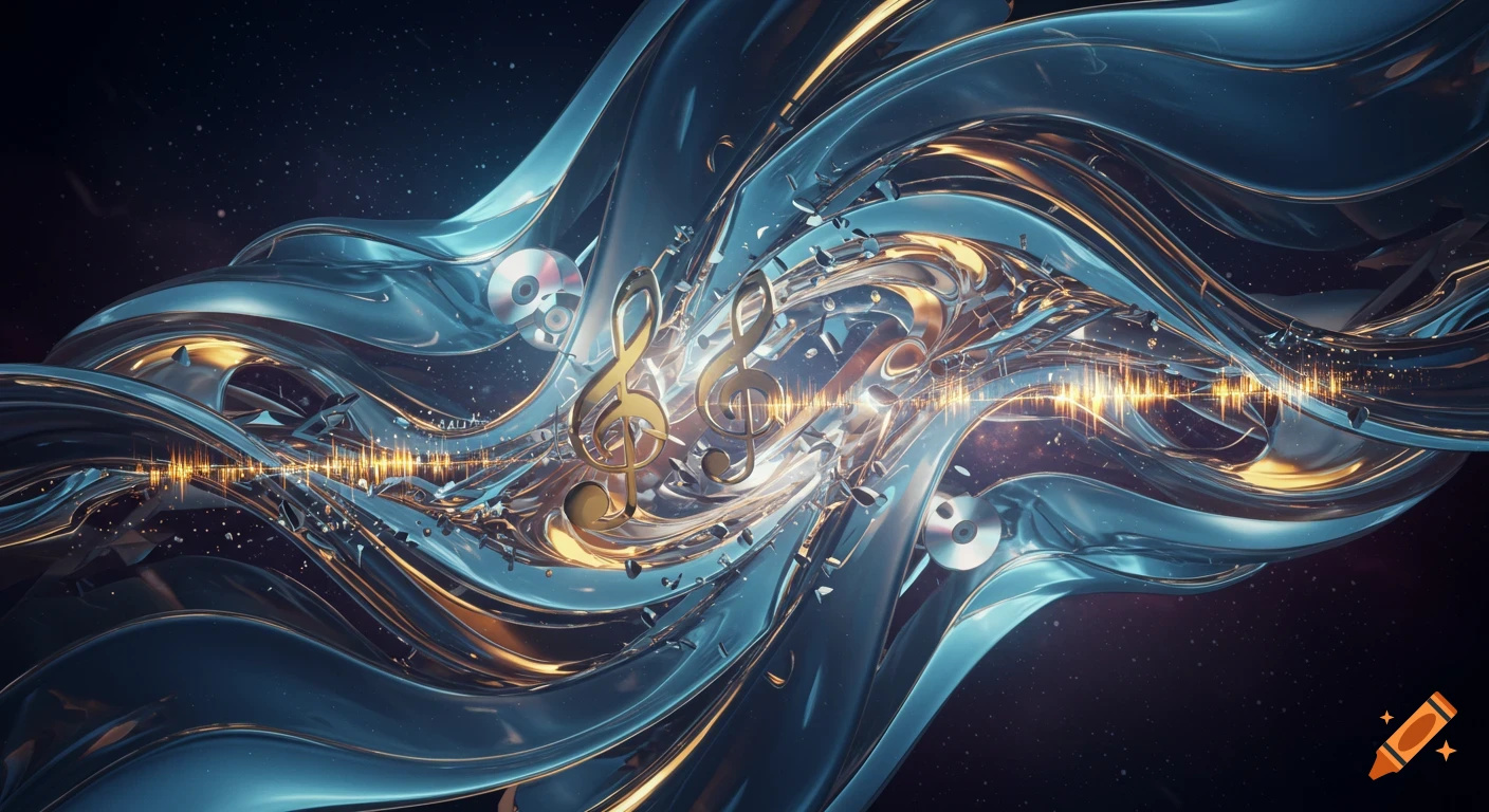 A shiny, perforated metallic sphere with glowing digital elements ...