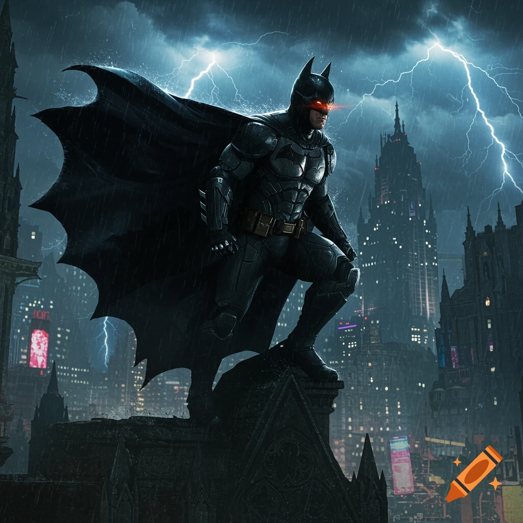 Photorealistic image of Batman smiling in a supermarket, holding a ...