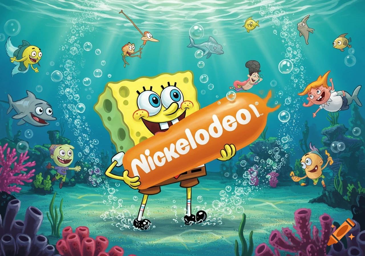 Spongebob+background created on Craiyon