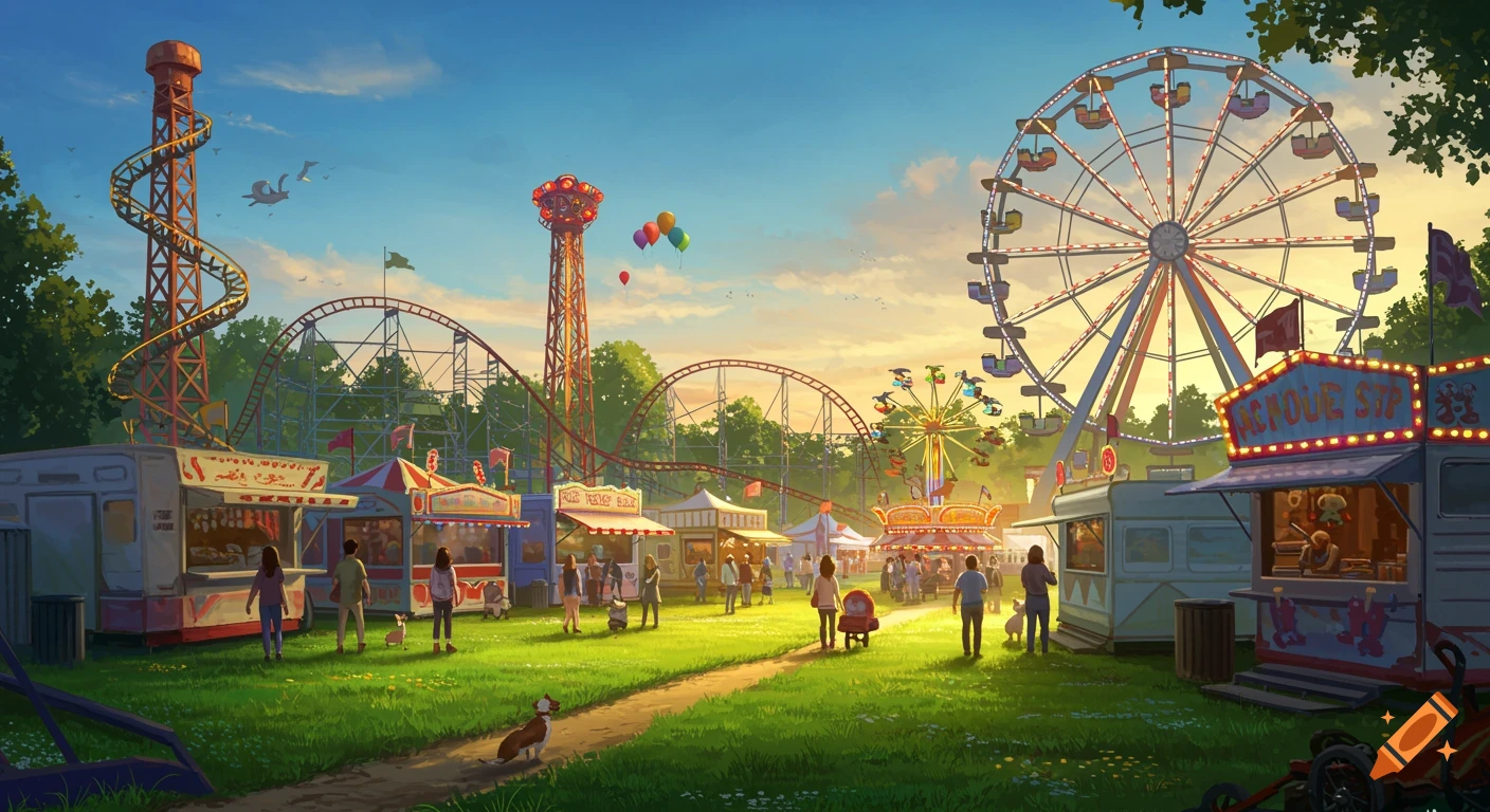 Superloop+ride+fair created on Craiyon