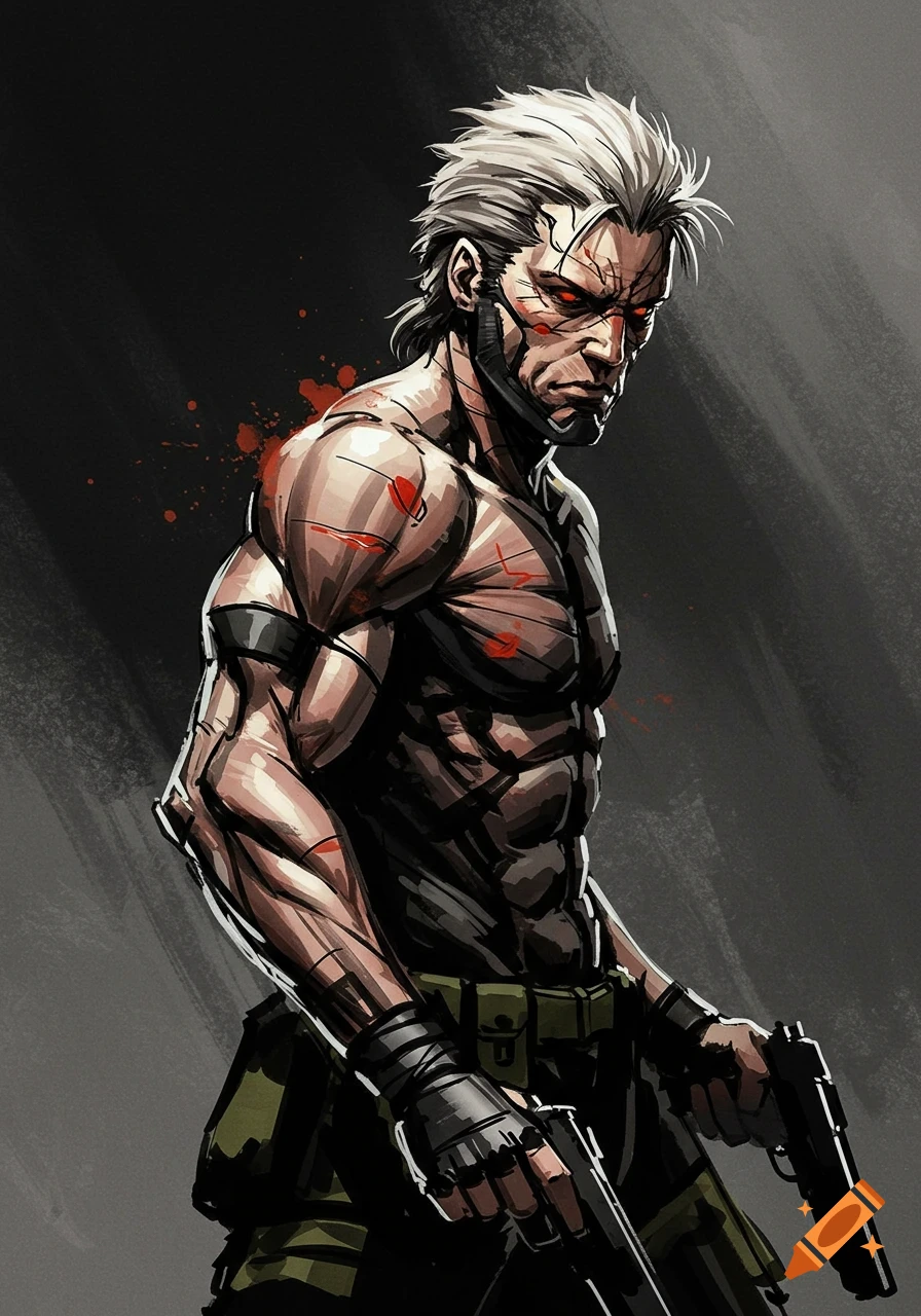 Genos/Raiden character from Metal Gear Rising on Craiyon