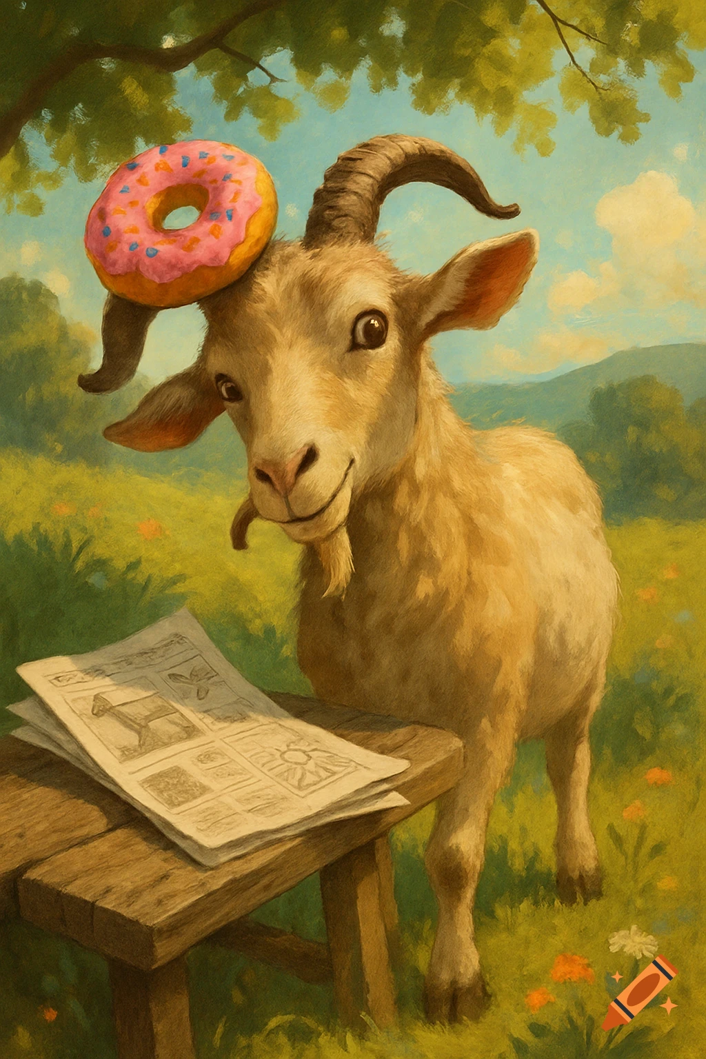 Goat created on Craiyon