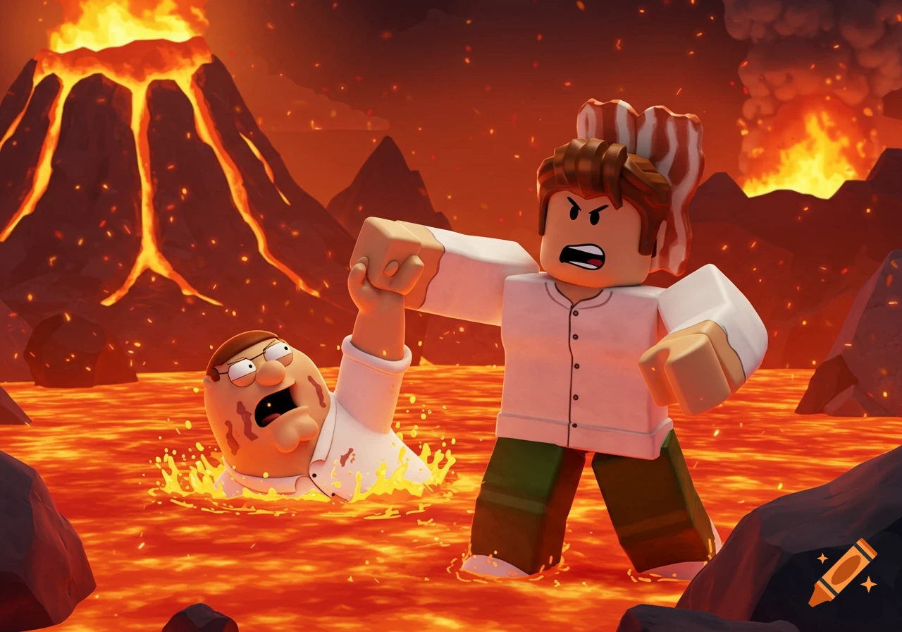 Skyblock+volcano+eruption created on Craiyon