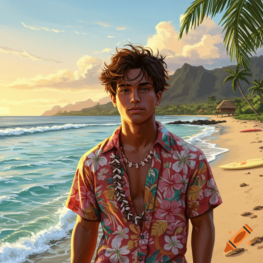 A Rasta man with dreadlocks surfs a giant tube wave on a red surfboard ...