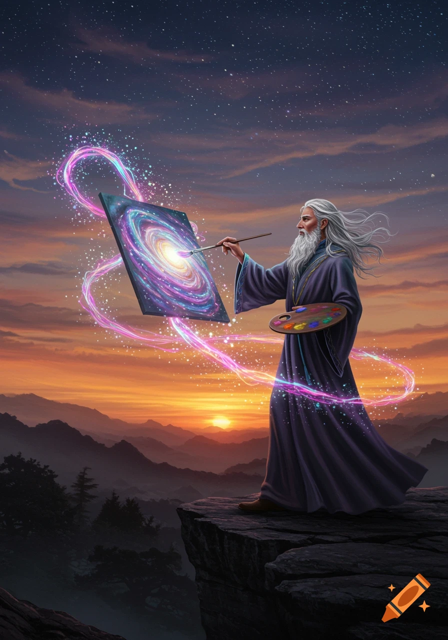 Wallpaper+wizard created on Craiyon