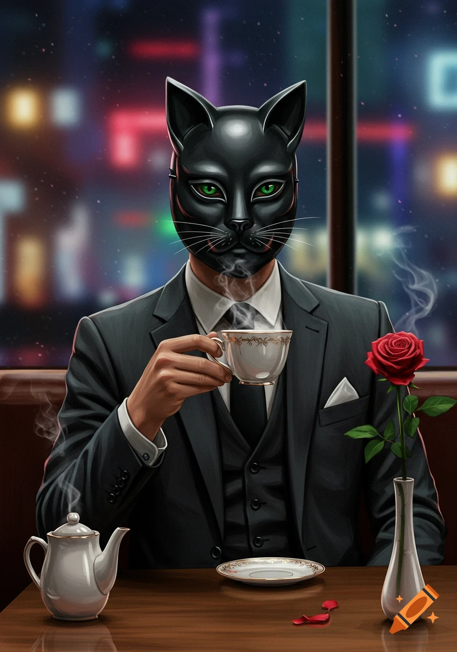 Smoking+cartoon+cat created on Craiyon