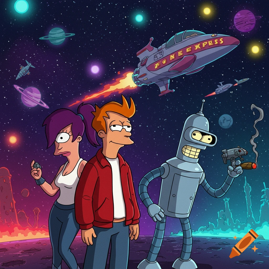 Invader Zim petting Nyan Cat flying through space with a rainbow trail ...