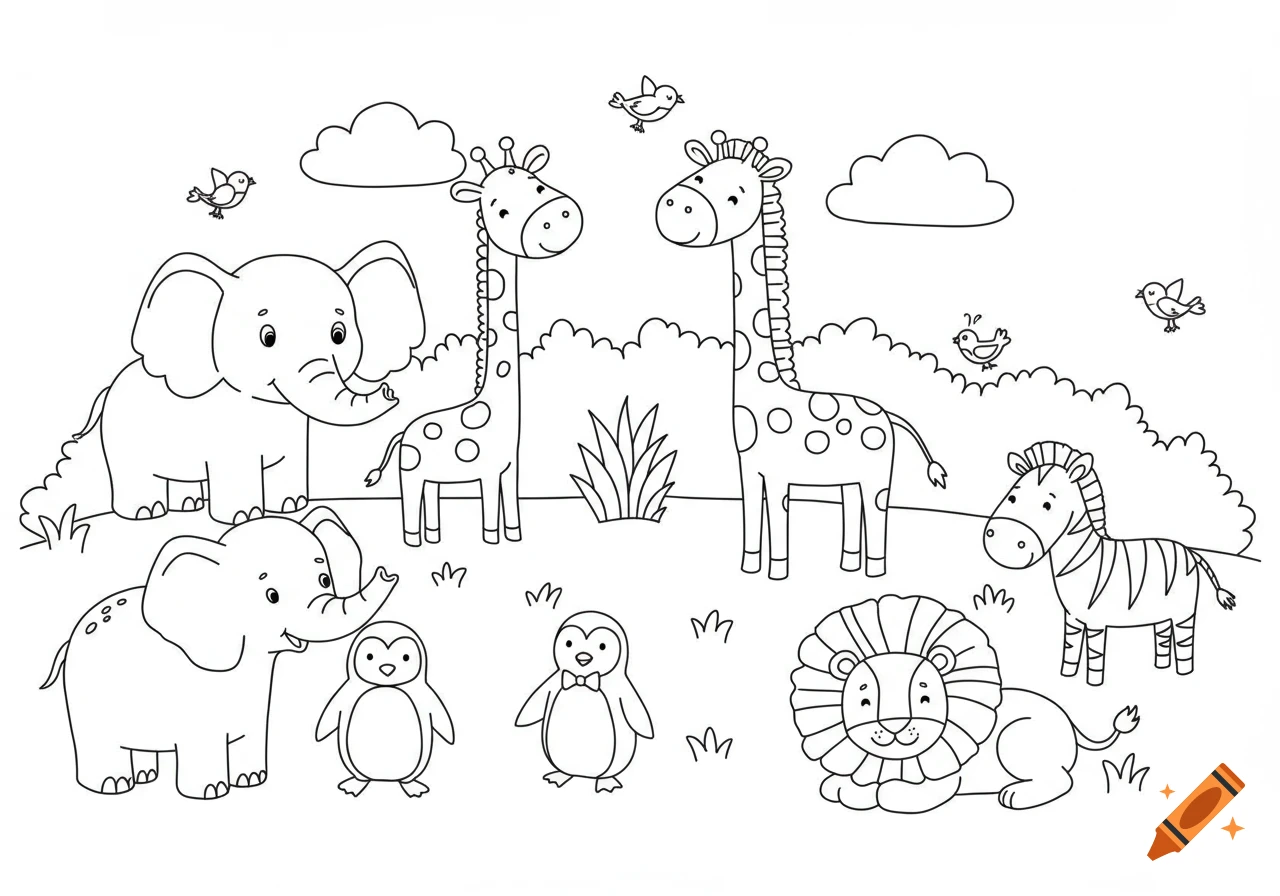 Pencil Animal Flow created on Craiyon