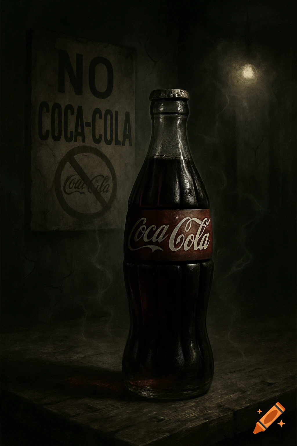 A detailed, slightly open antique safe, illuminated by a spotlight ...