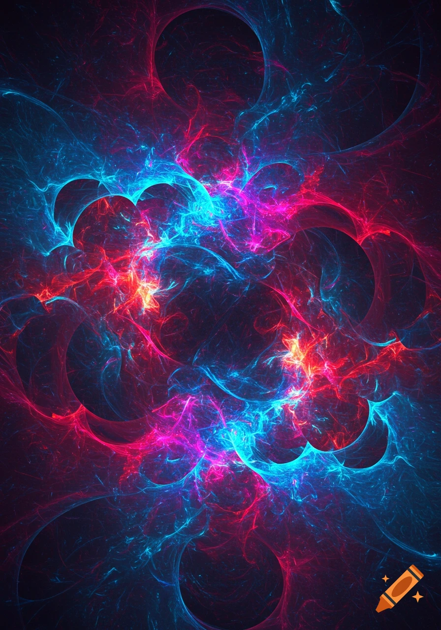 Abstract glowing neon pink lines crisscrossing on a dark background ...