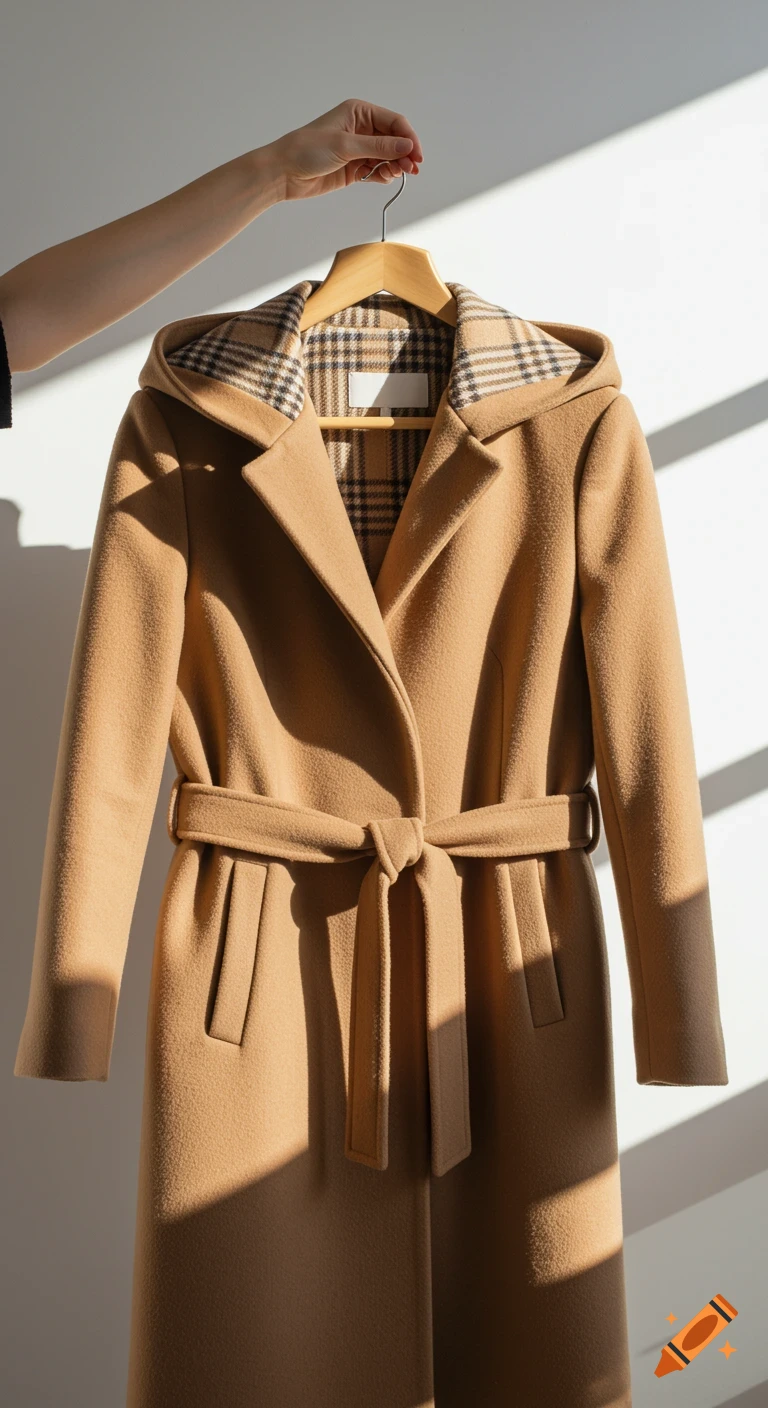 A realistic white shopping bag with black rope handles stands upright ...