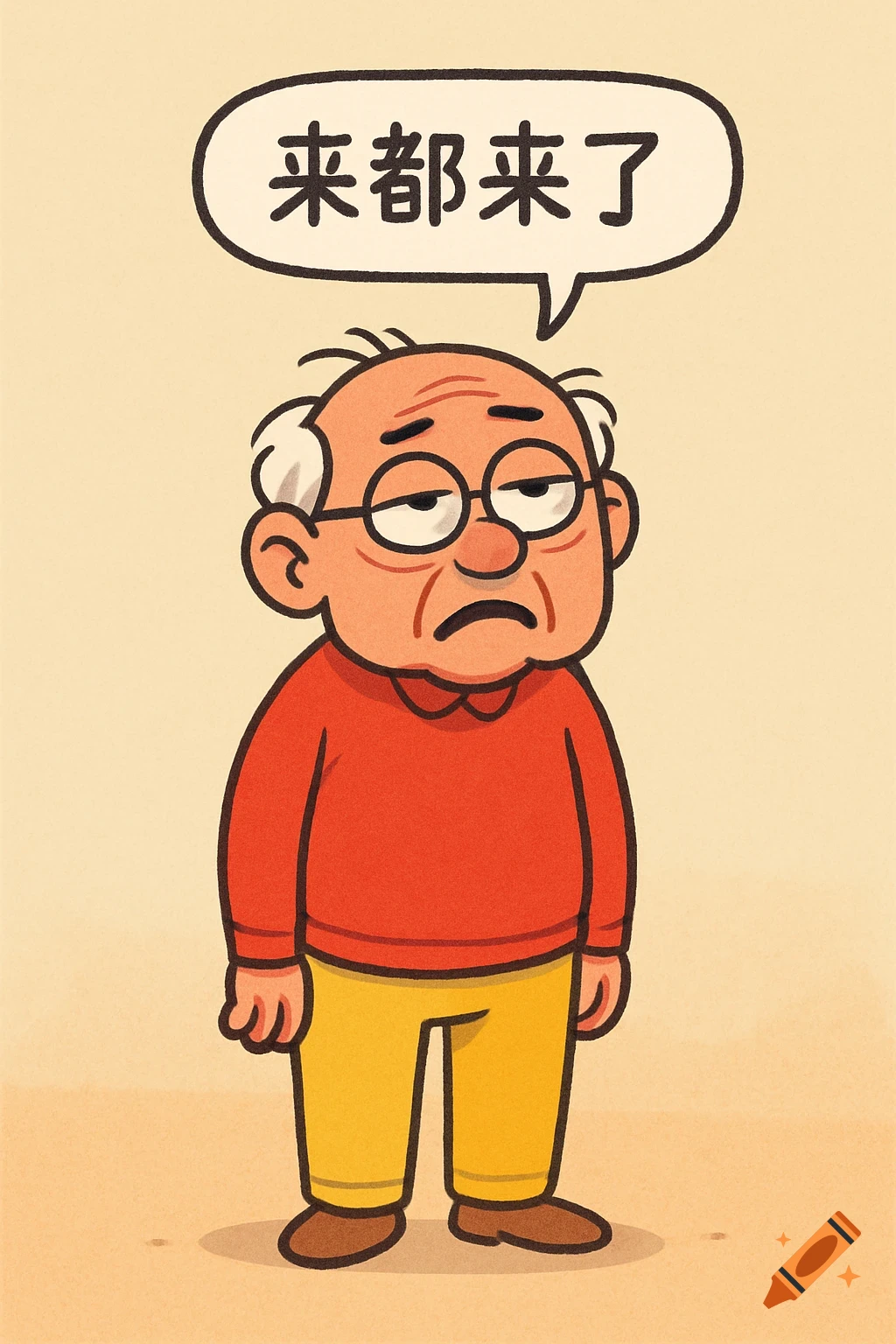 Mean Cartoon Chinese Man