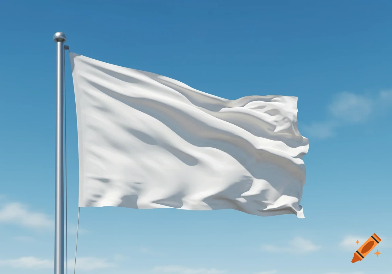 A red, yellow, and blue flag with a BGL logo waves on a flagpole in a ...