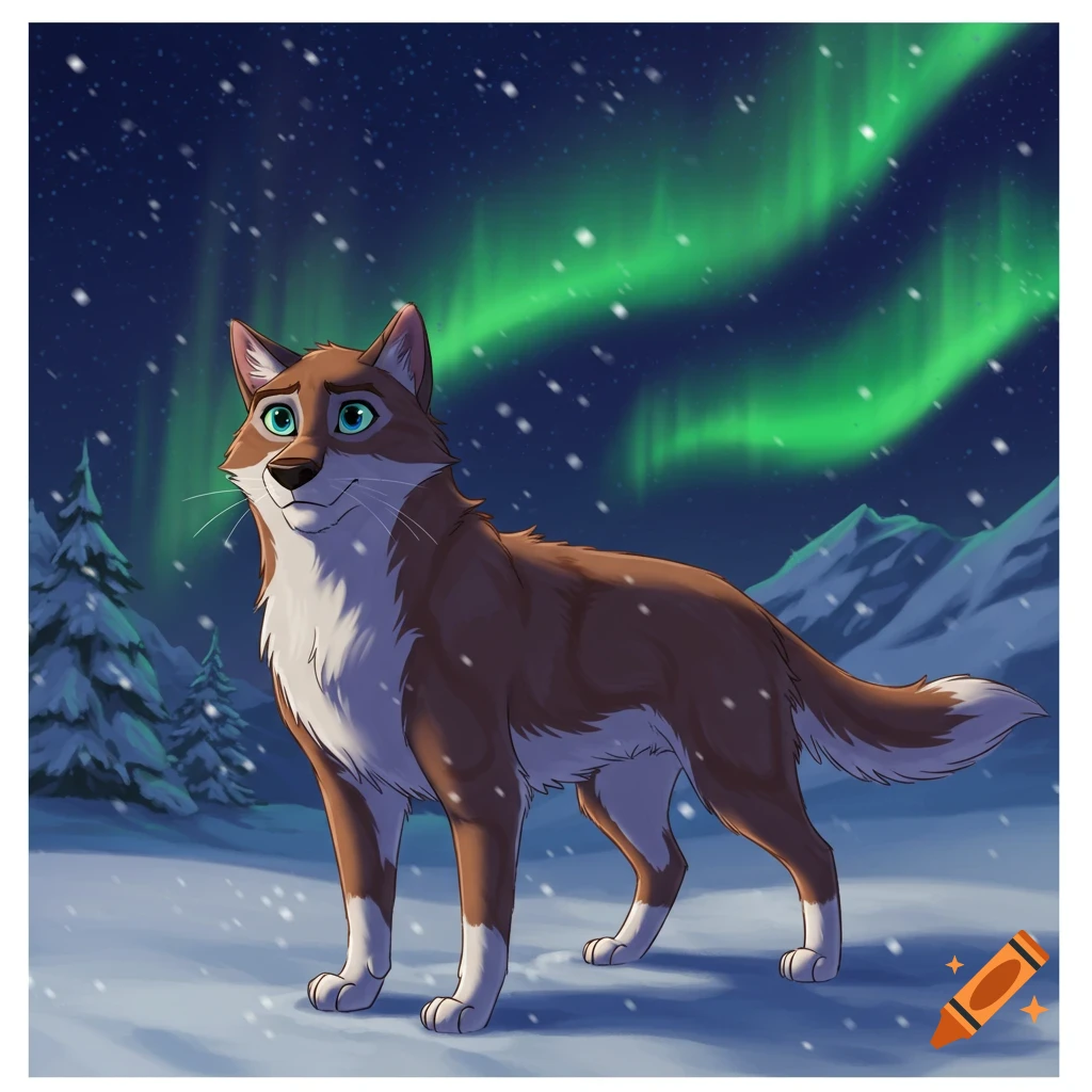 Cartoon+dog+in+snow created on Craiyon