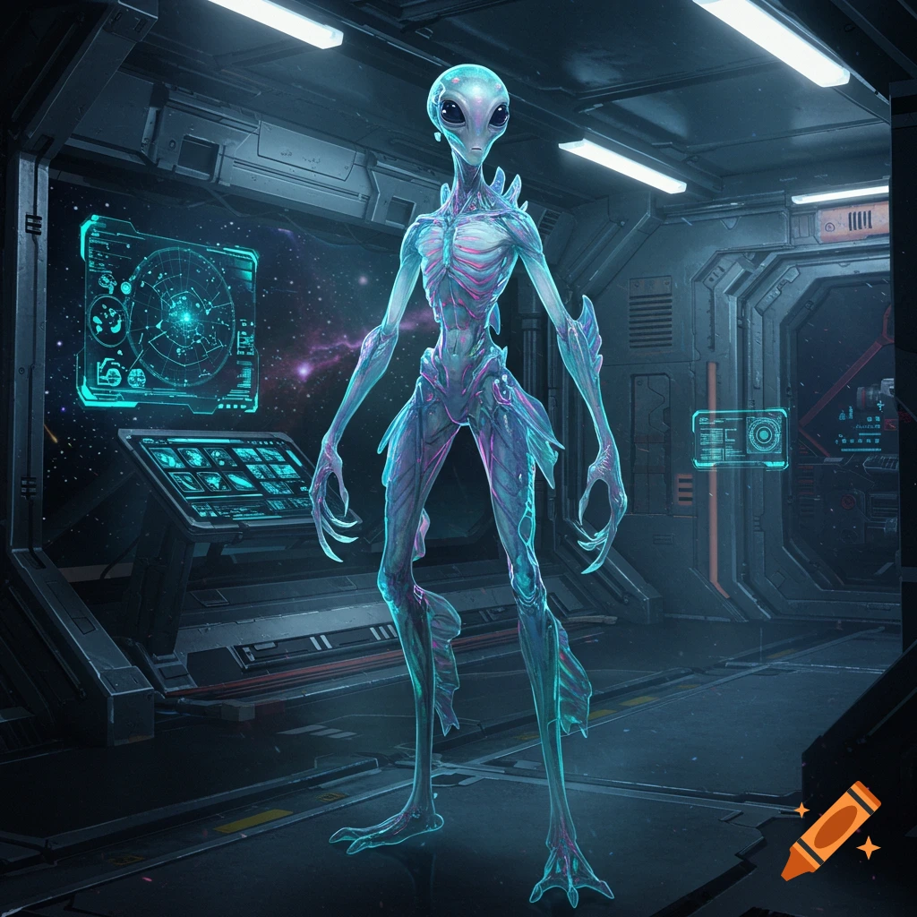 Two identical metallic horned robots with glowing blue eyes stand on a ...