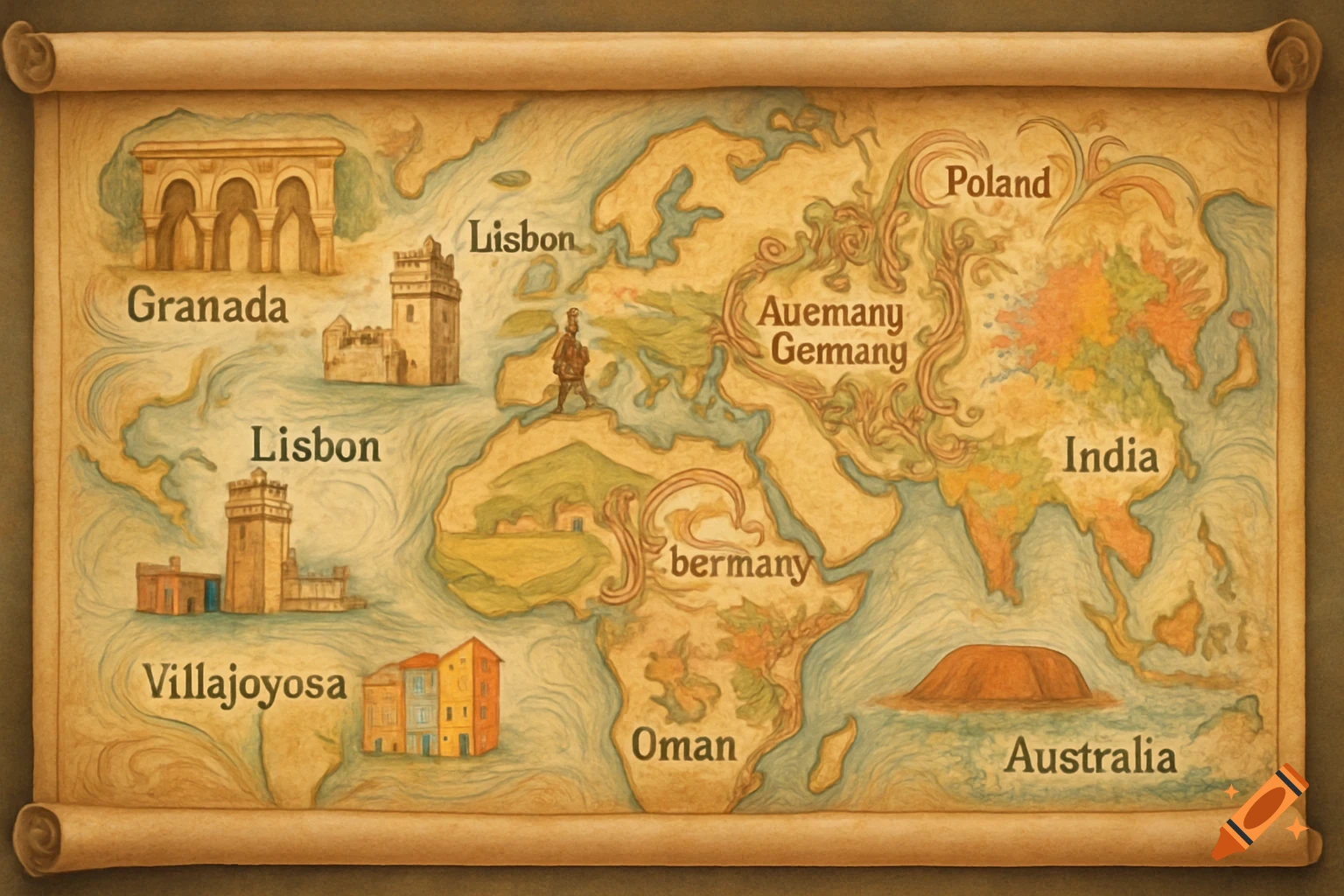 Game Map created on Craiyon