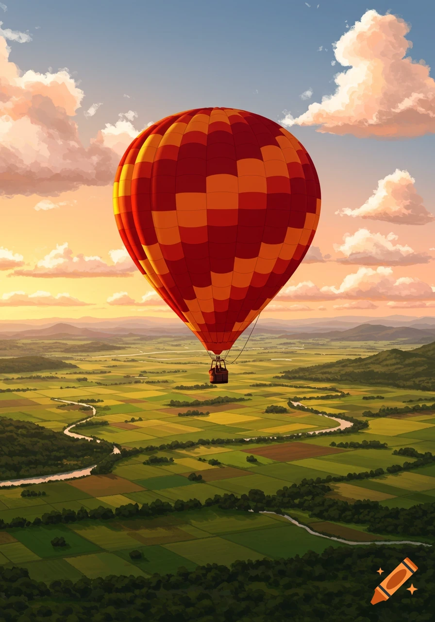 A skydiver with a colorful open parachute descends against a bright sun ...