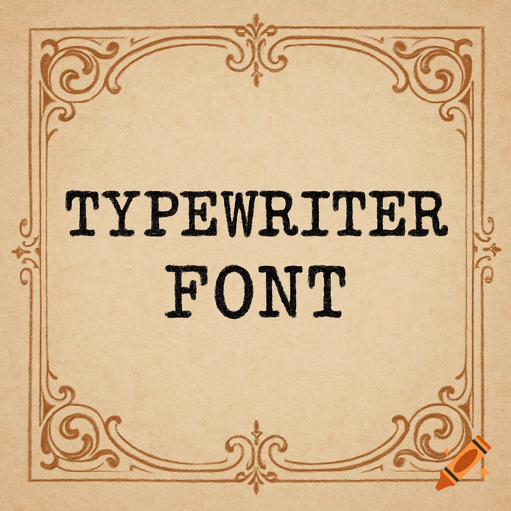 A beige label with an ornate brown border features the words ...