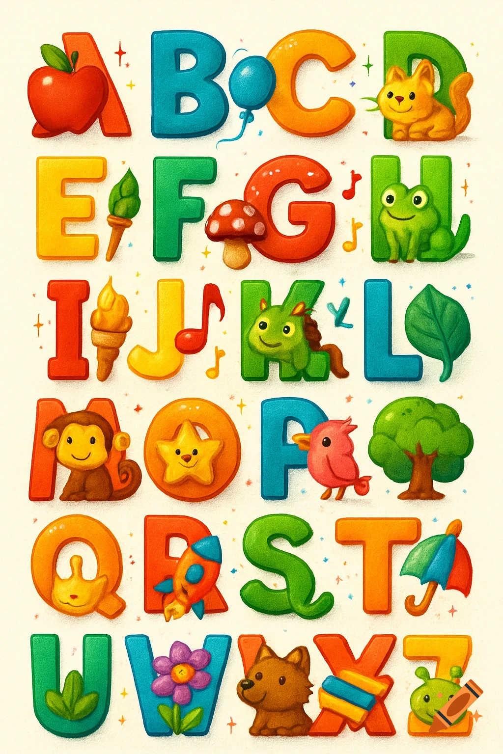 Abcs created on Craiyon