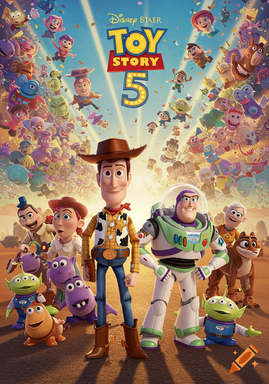 A Pixar-style movie poster for Eddsworld, showing five cartoon boys ...