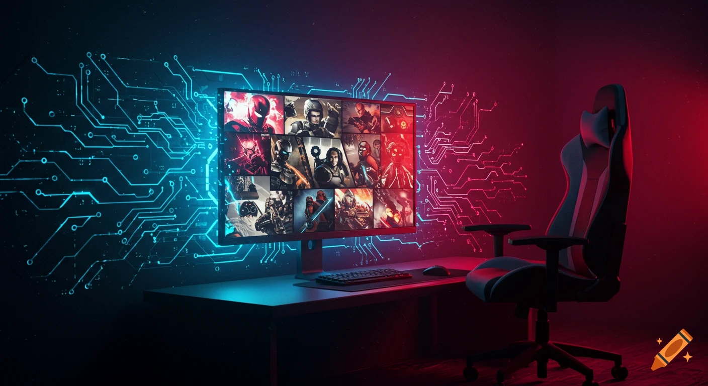 A young woman wearing headphones holds a small brush near a microphone ...