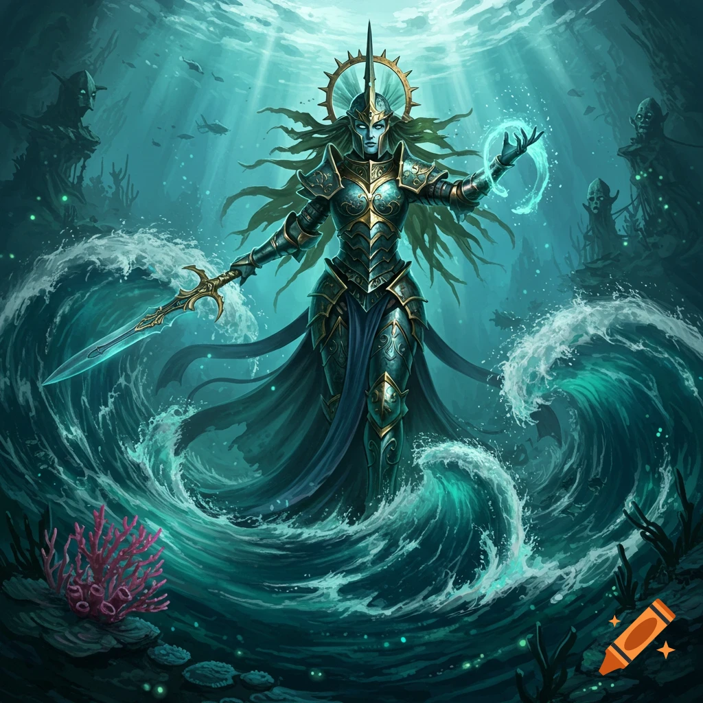 Thor swims underwater, reaching for an unconscious Loki floating amidst ...