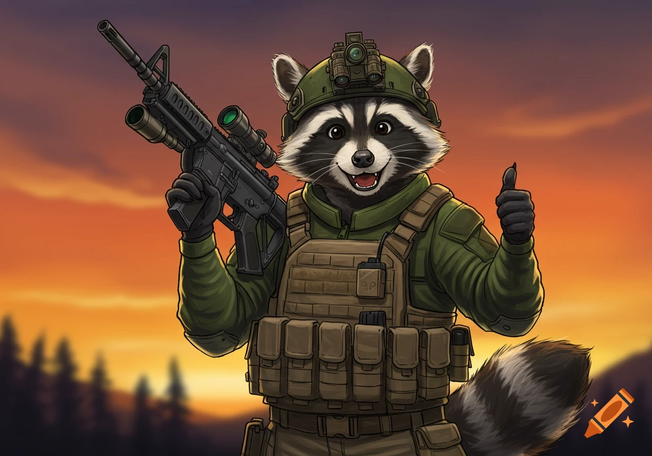 A cartoon bear in red scrubs holding a heart monitor and a raccoon in ...