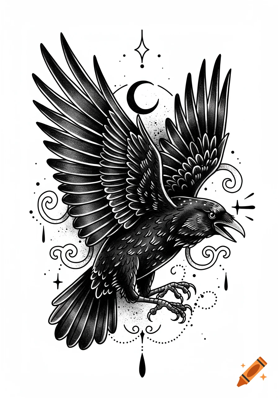 Tattoo Flash created on Craiyon