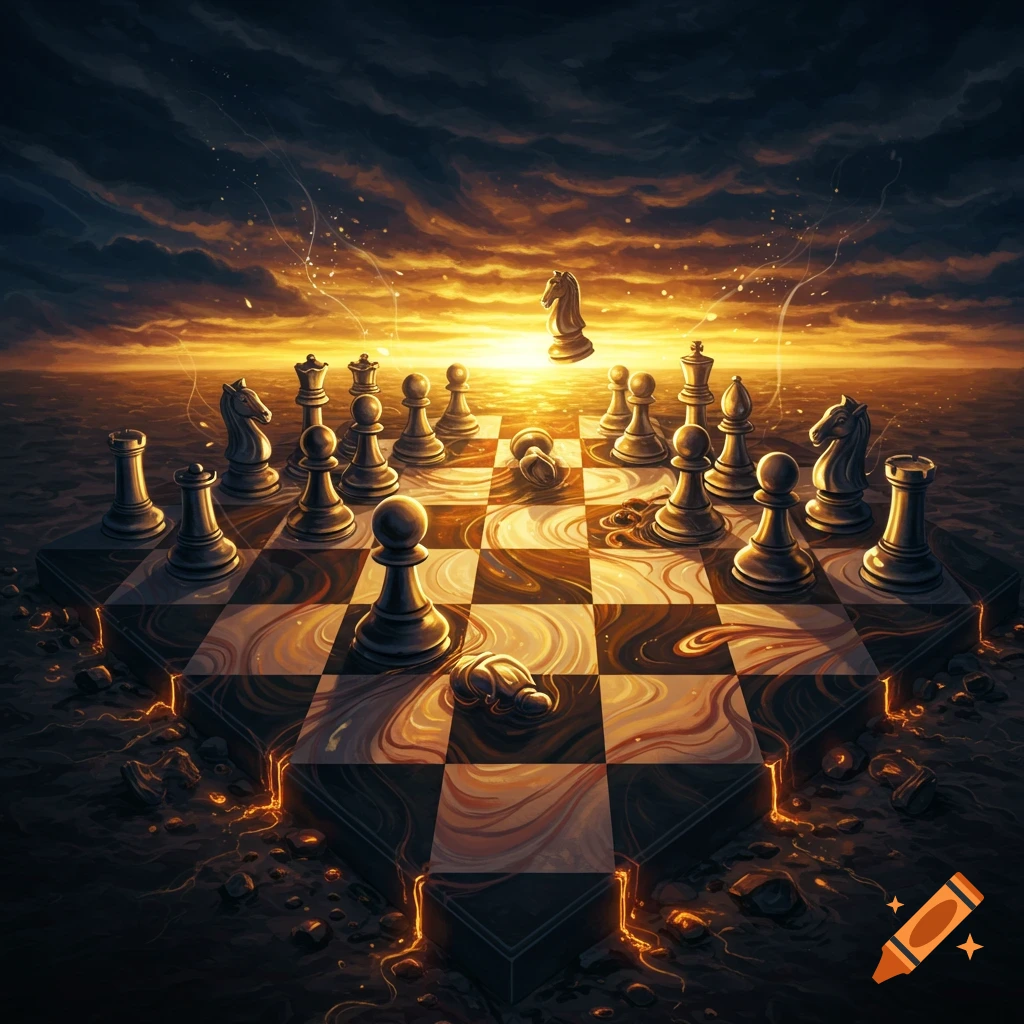 Football player in a chess-themed environment on Craiyon