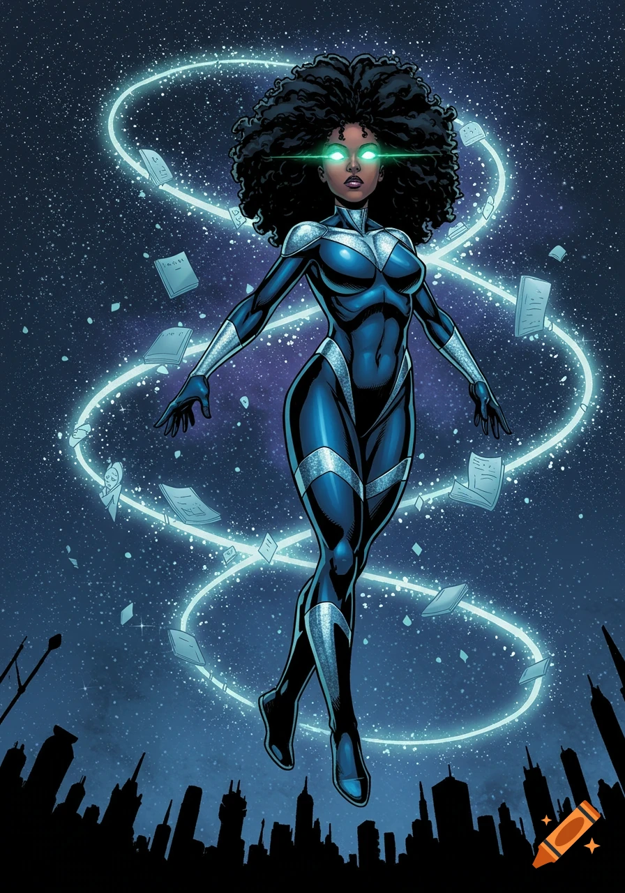 Scarlet Witch in her red costume and cape, generating pink magic from ...