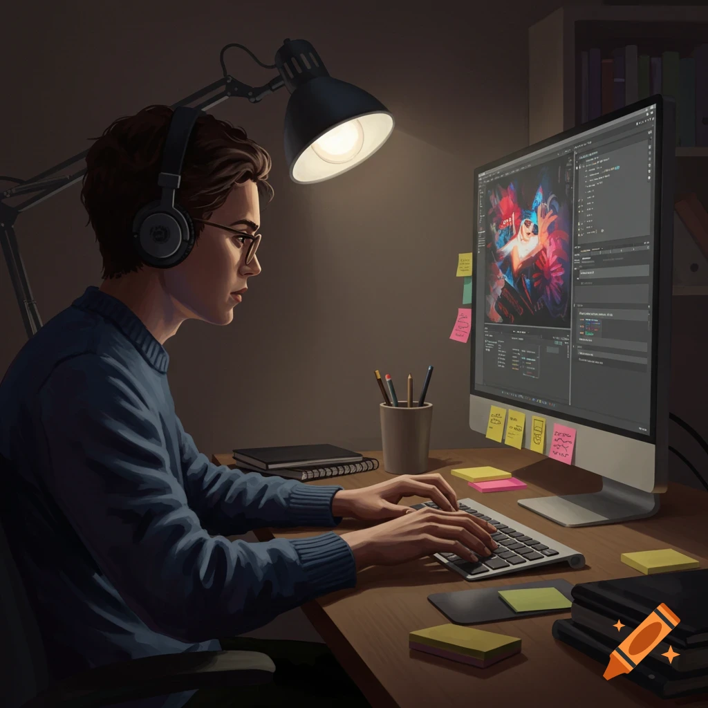 Desk Setup created on Craiyon