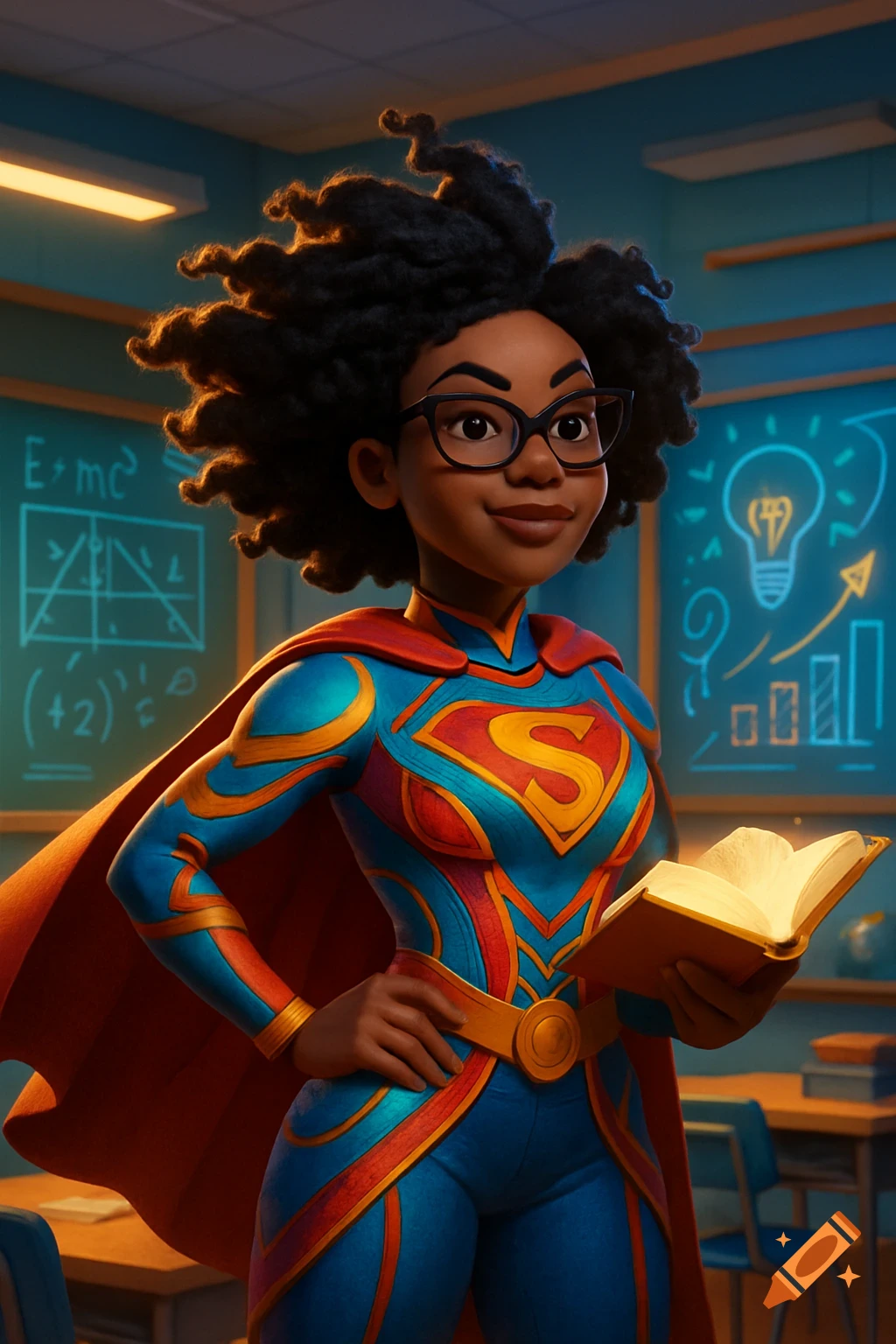 Cartoon style image of a Minion sitting in an eye exam chair while a ...