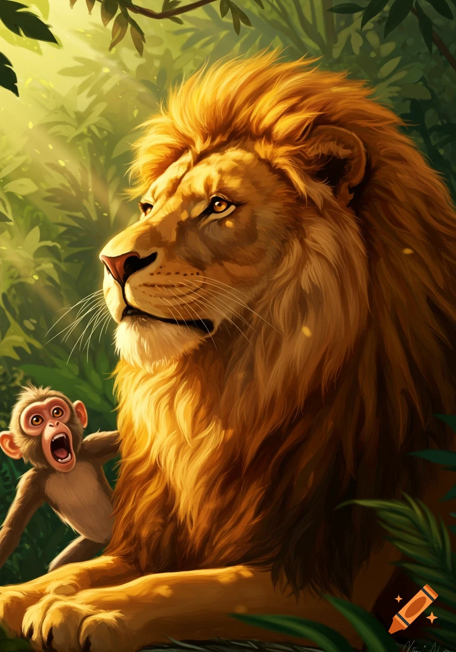 A male lion crouching and drinking water from a pool. on Craiyon