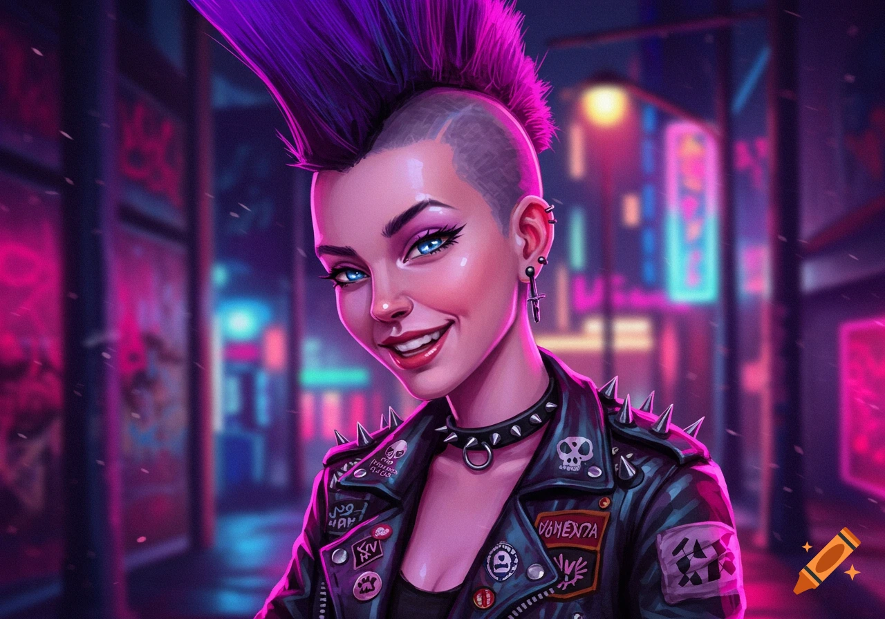 An androgynous anime character with long blue hair and numerous facial ...