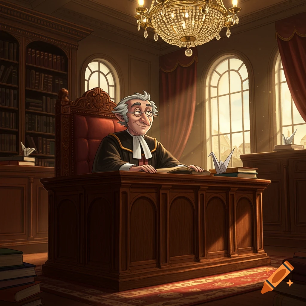 Cartoon illustration of an old man with white hair and glasses dressed ...