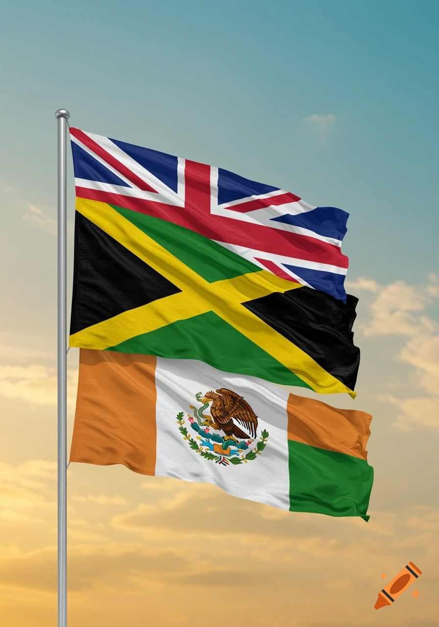 Assyrian Flag flying above Sydney Harbour Bridge at sunrise, with city ...