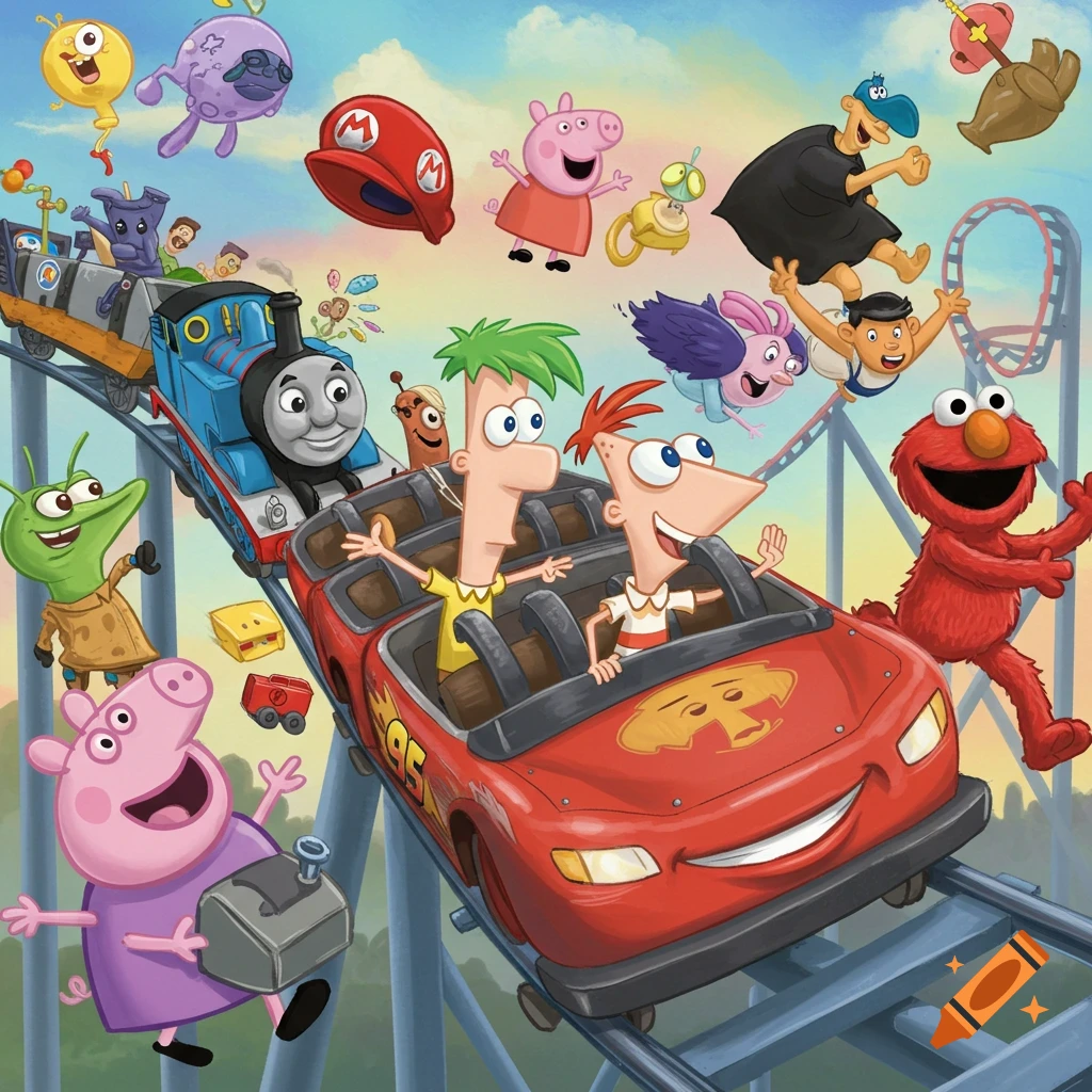 Gumball+cyberchase created on Craiyon