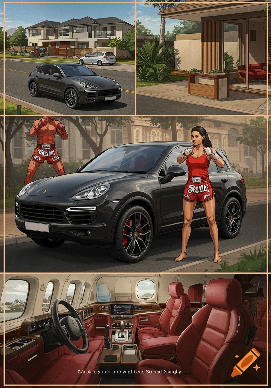 Porsche+art created on Craiyon