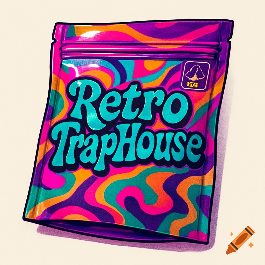 Stylized text TRALALERO TRALALA on a colorful abstract background. on Craiyon