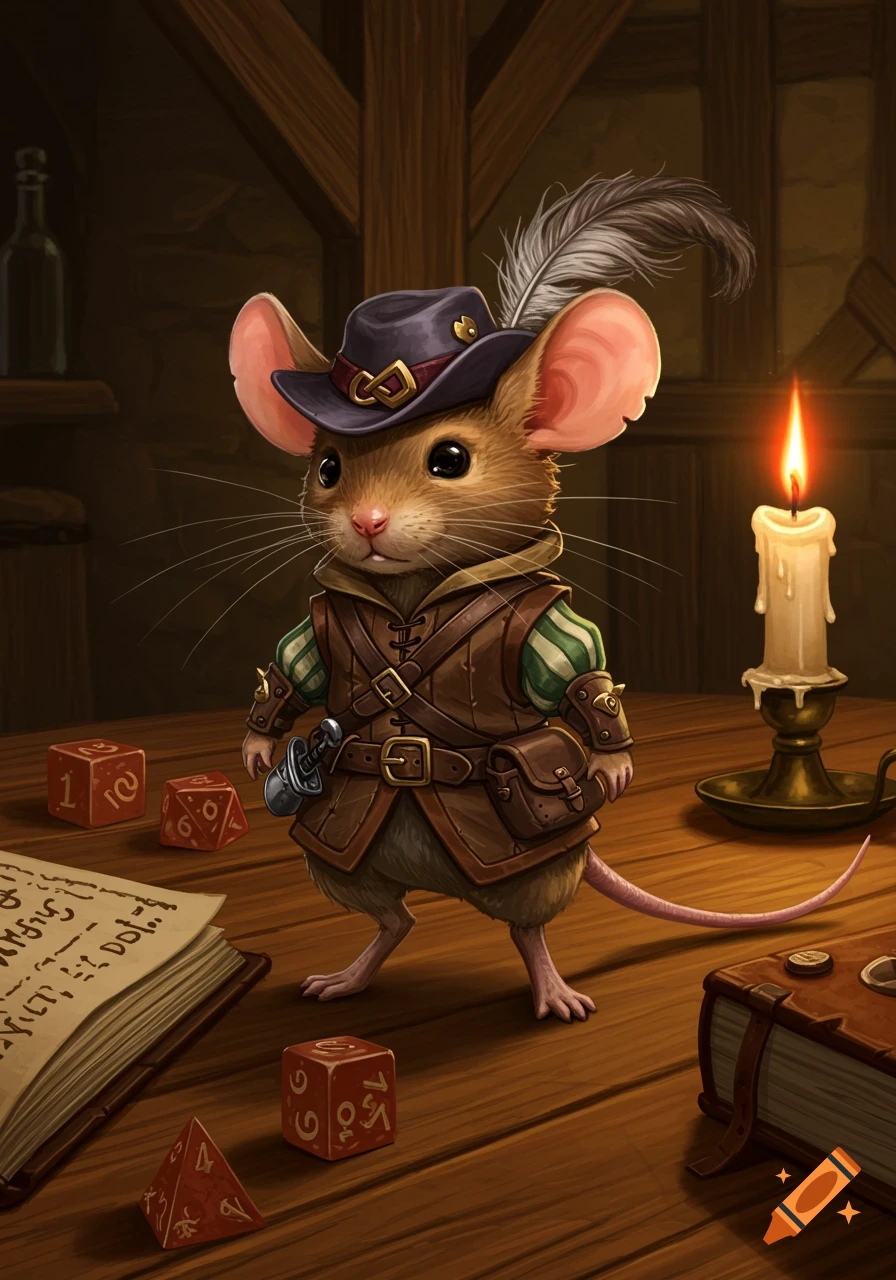 A family of anthropomorphic rabbits, including adults and children ...