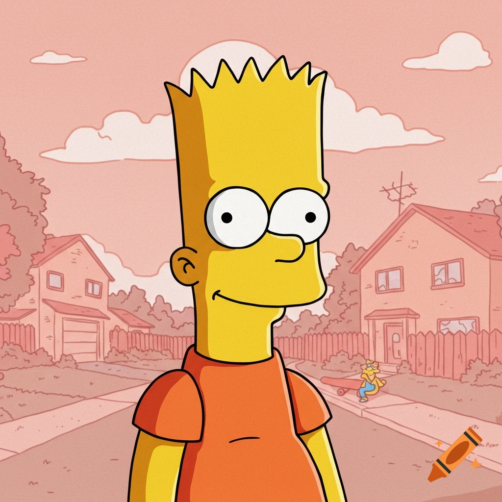 A cartoon family in The Simpsons style, showing two men with their arms ...