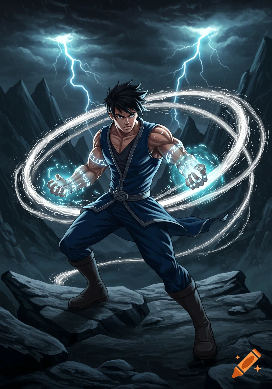 Aang from Avatar: The Last Airbender tiptoes from a building in an ...