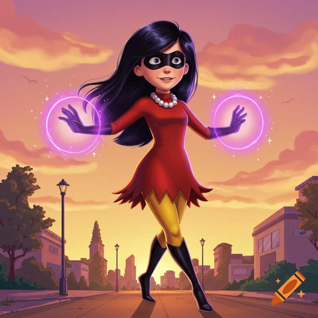 Ladybug from Miraculous Ladybug in a glowing force field on a rooftop ...