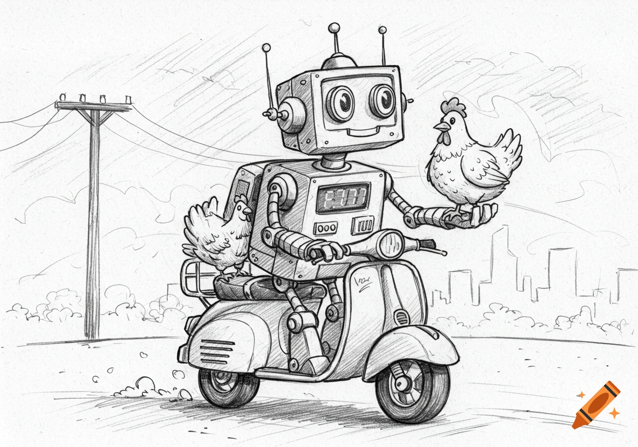 Evolution+robot created on Craiyon