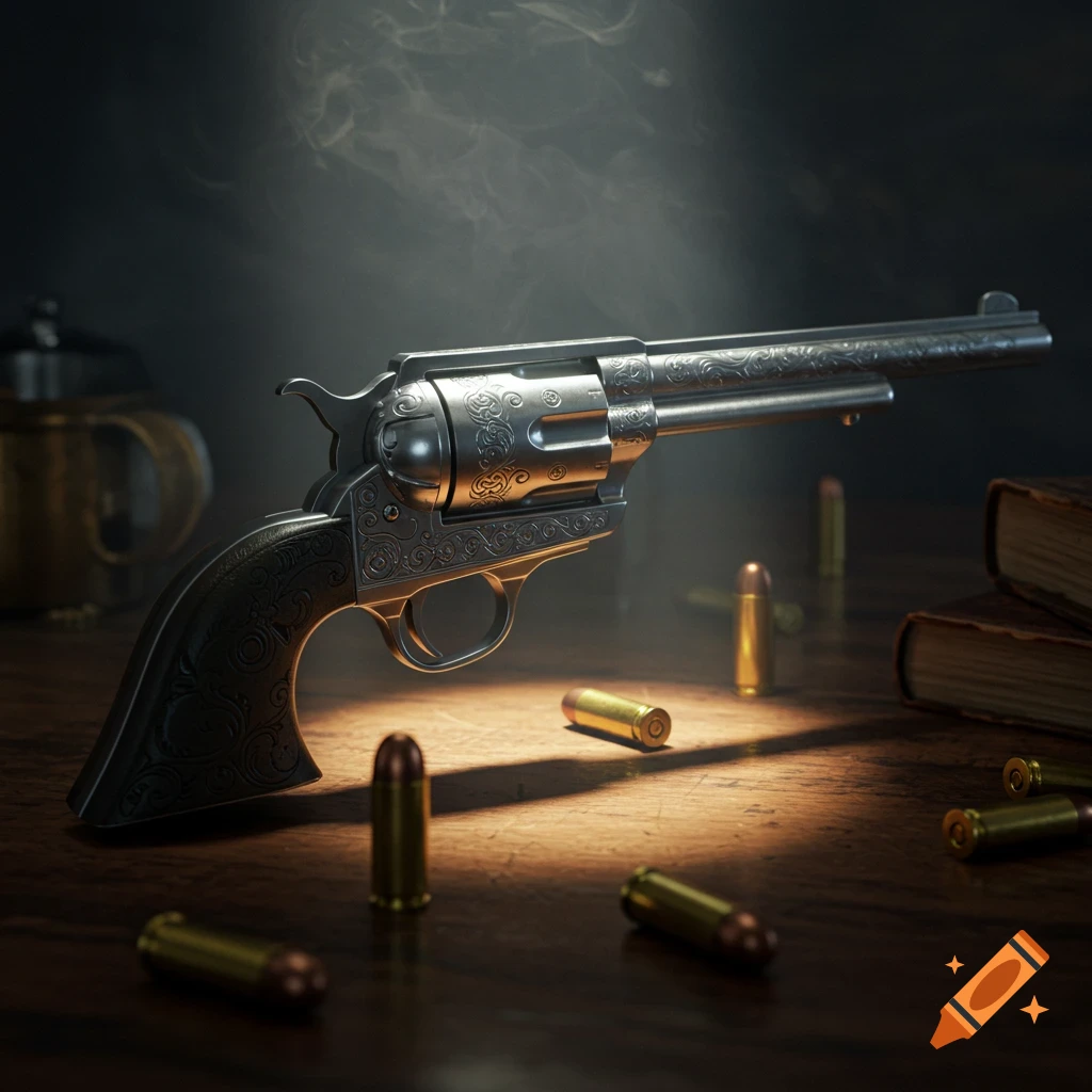 Two bullets in a still life painting. One on paper with 'Ceci est une ...